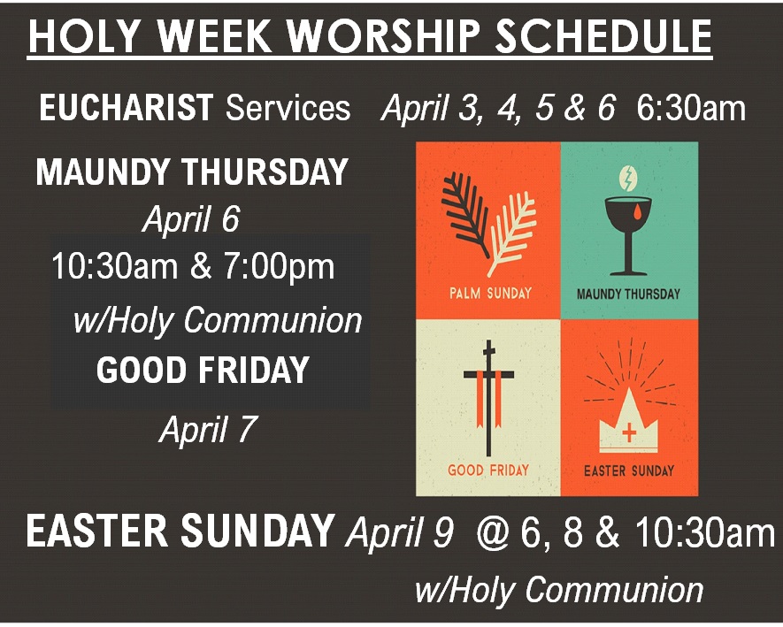 HOLY WEEK WORSHIP – Immanuel Lutheran Church & School